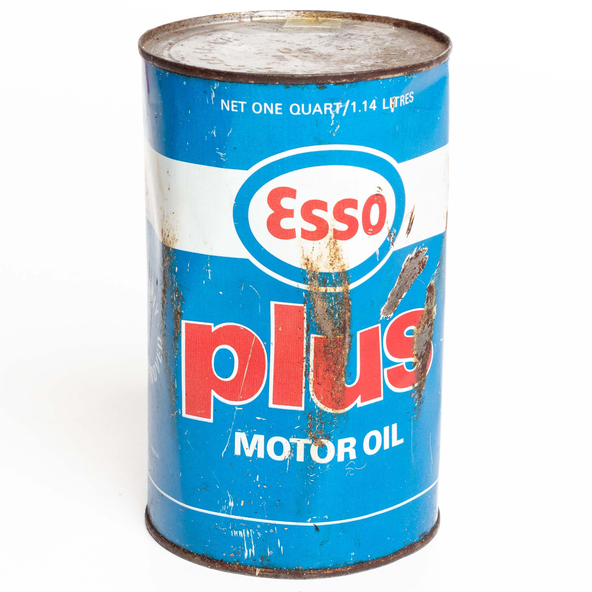 Esso Plus Oil Can 1-Qt Metal – Iron Crow